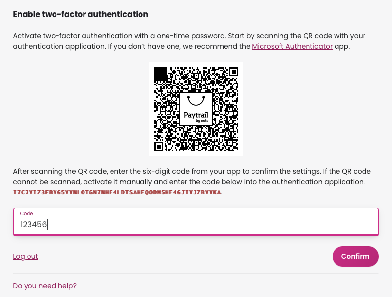 Two-factor authentication (2FA) on Mac – Paytrail Help Center